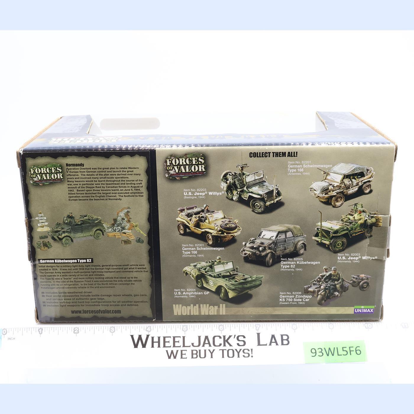 German Kubelwagen Type 82 Normandy 1944 1/32 Forces of Valor Unimax NEW ...