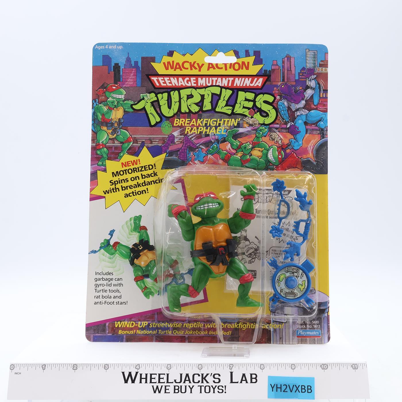 Breakfightin' Raphael Wacky Action TMNT 1990 Playmates NEW MOSC SEALED ...