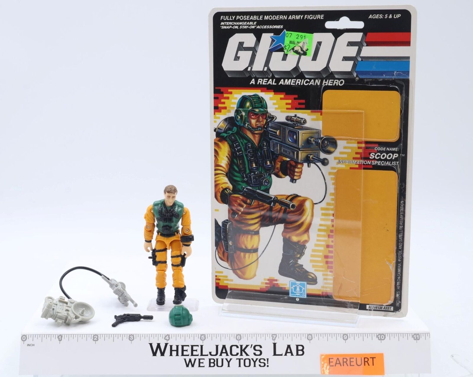 Scoop V1 100% Complete W/Cardback G.I. Joe 1989 Hasbro Vintage Action ...