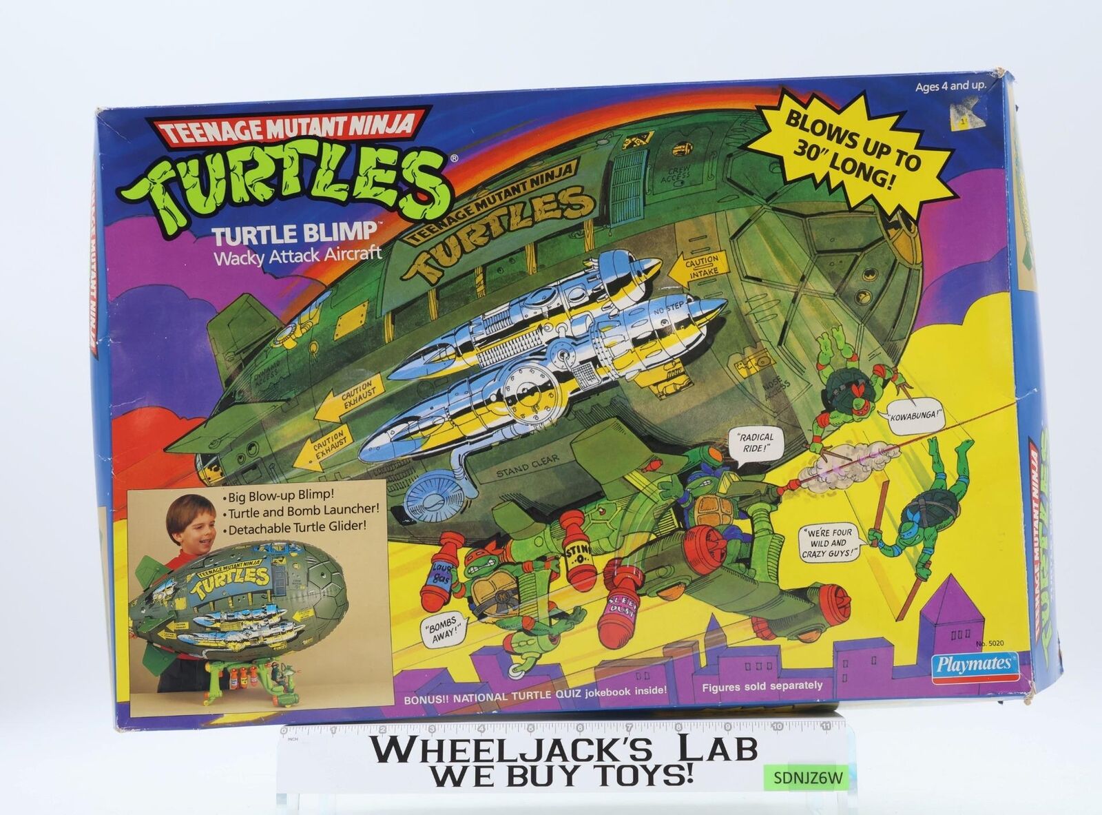 Turtle Blimp 100% Complete Teenage Mutant Ninja Turtles TMNT 1988 ...