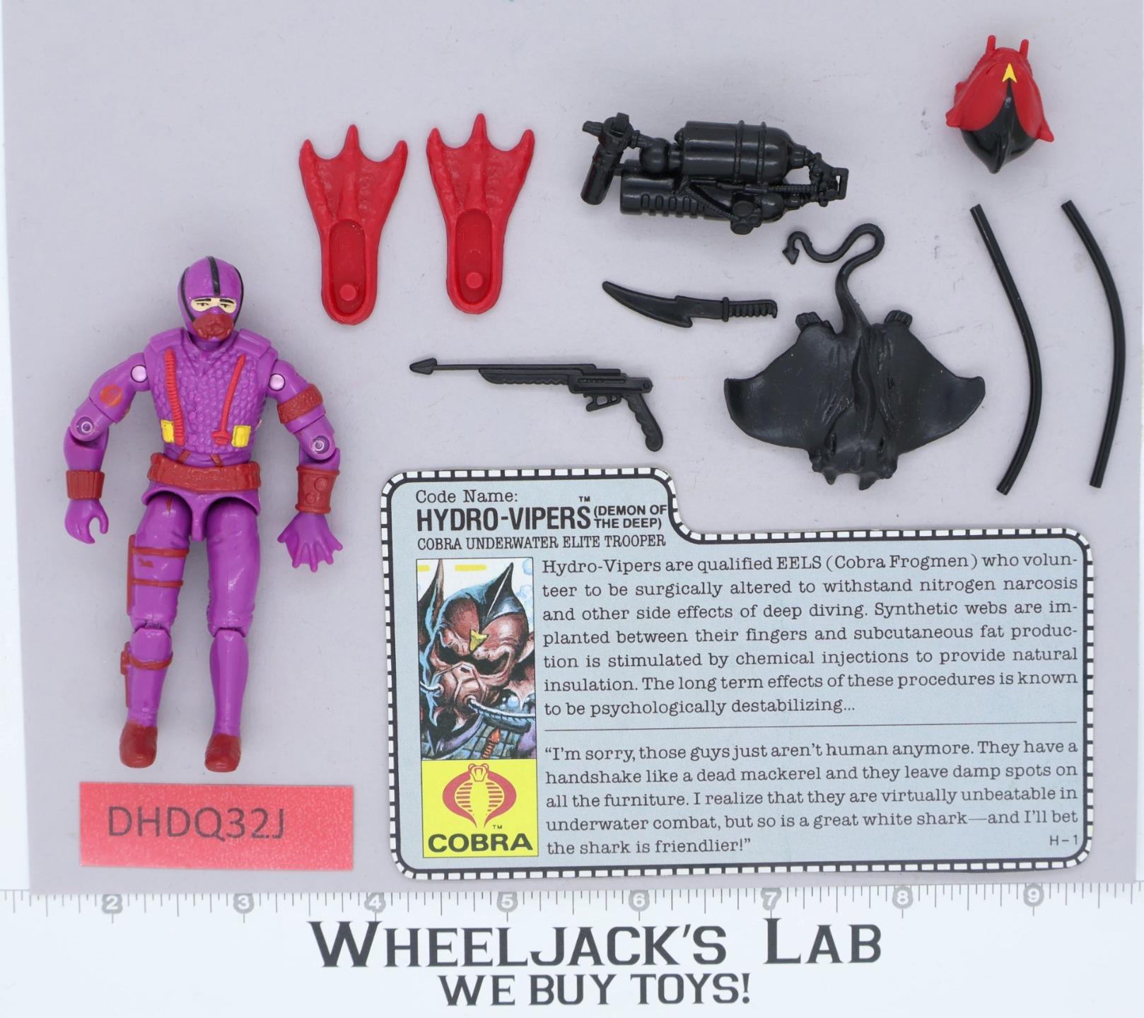 Hydro-Viper V1 100% Complete G.I. Joe 1988 Hasbro Vintage Action Figure ...