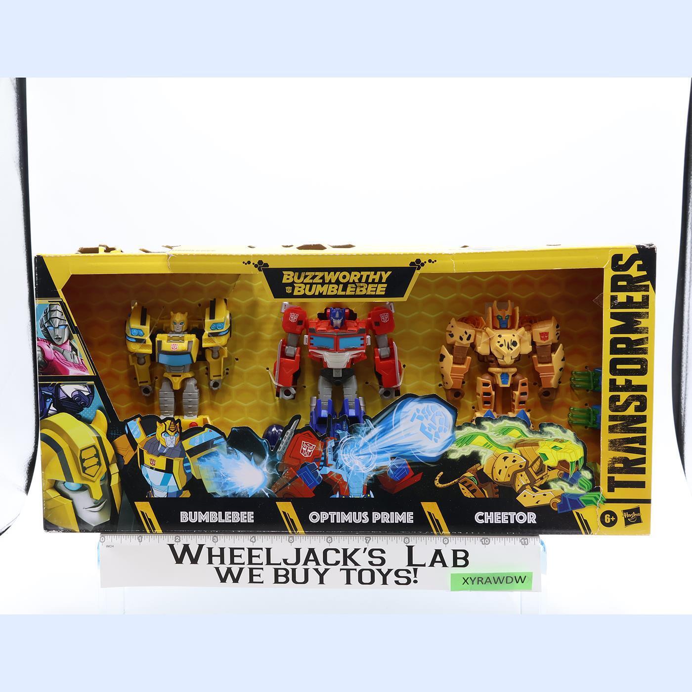 Bumblebee Optimus Prime Cheetor Transformers Buzzworthy Bumblebee 3Pk ...