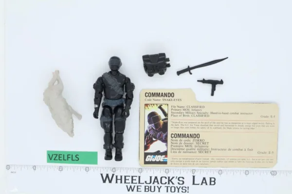 Snake Eyes & Timber V2 100% Complete G.I. Joe 1985 Hasbro Vintage ...