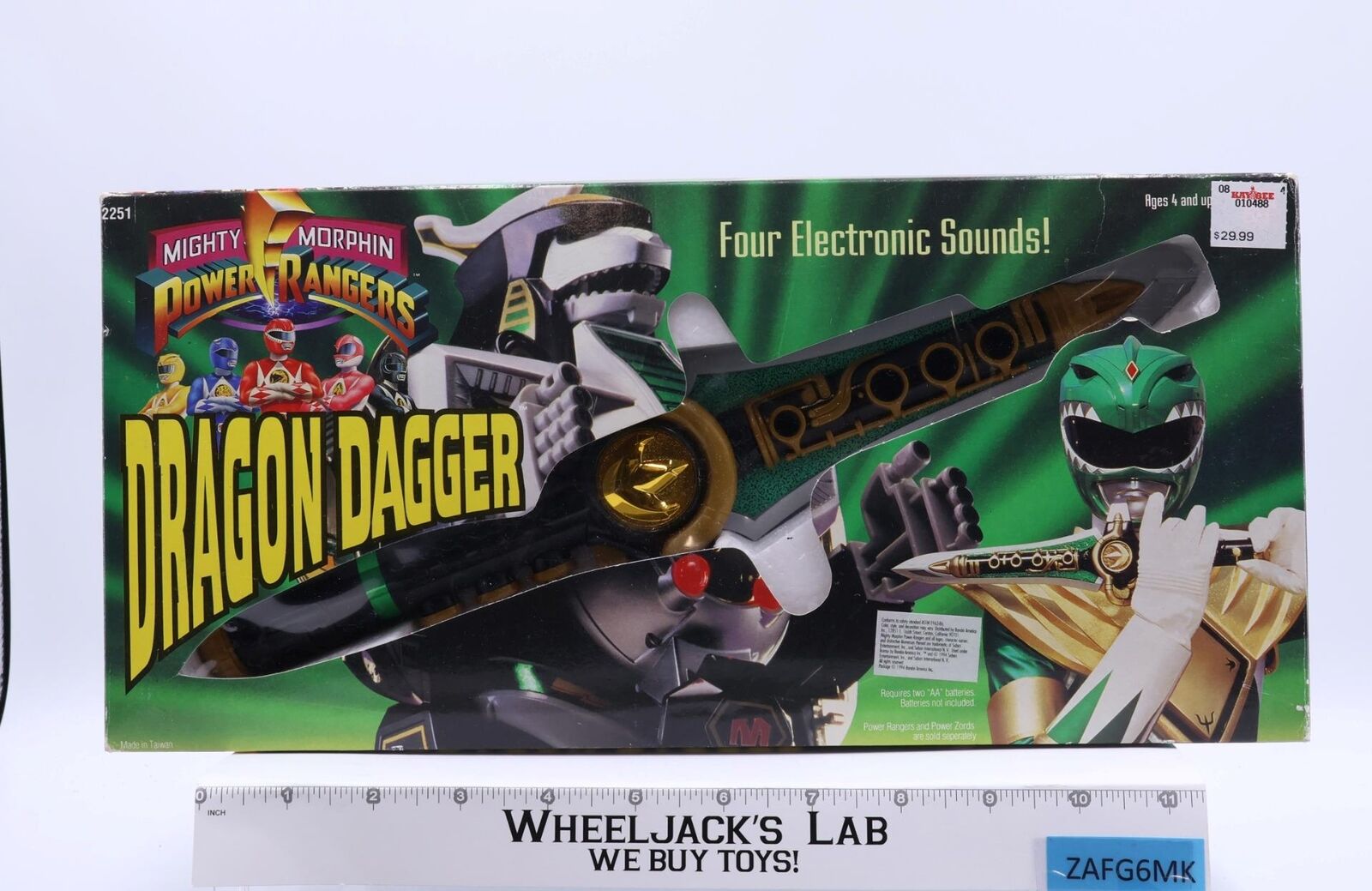 Dragon Dagger 100% Complete Power Rangers 1994 Bandai Action Figure ...