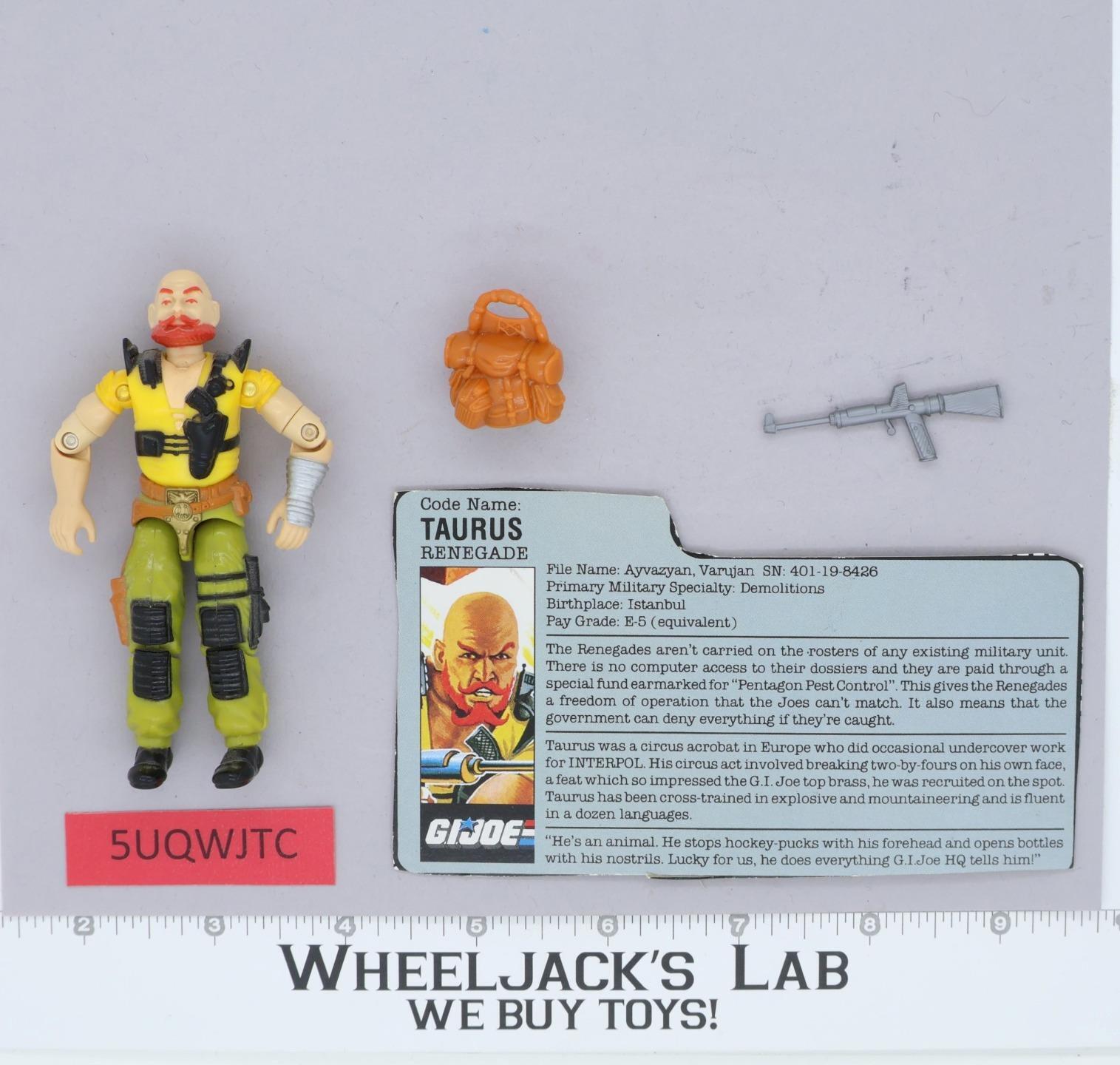 Taurus V1 100% Complete G.I. Joe 1987 Hasbro Vintage Action Figure ...