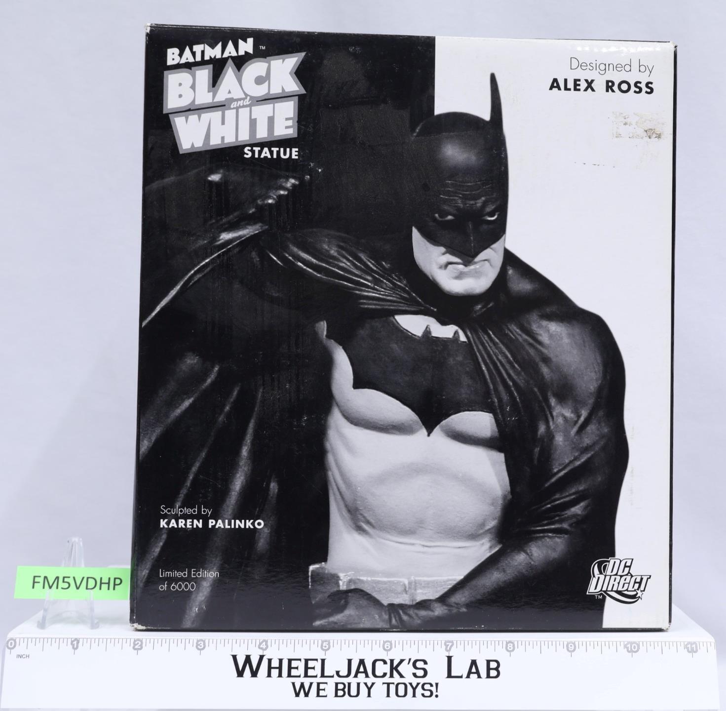 Batman Black & White Statue Alex Ross DC Direct 7" Cold-Cast Porcelain ...