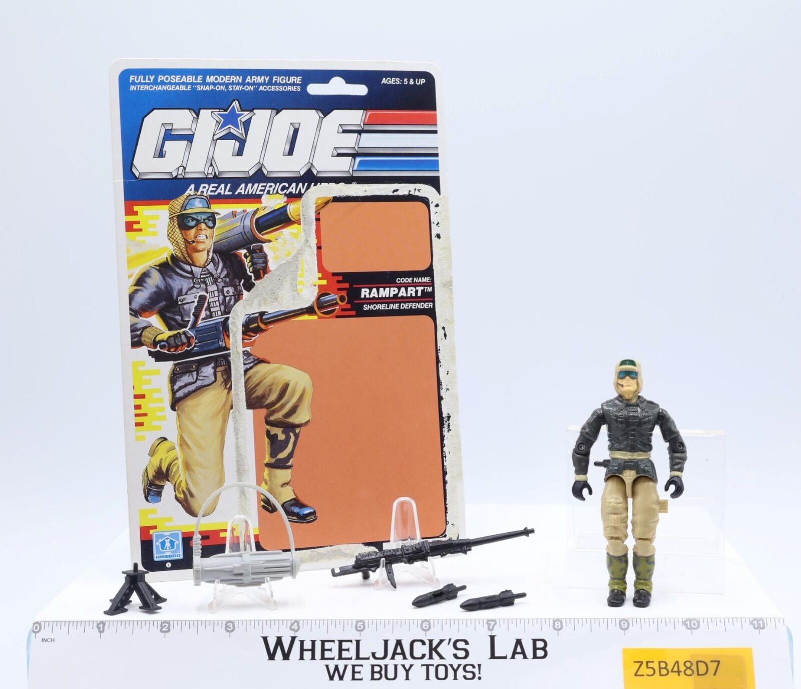 Rampart V1 100% Complete 34 Cardback 1990 G.I. Joe Hasbro Vintage ...