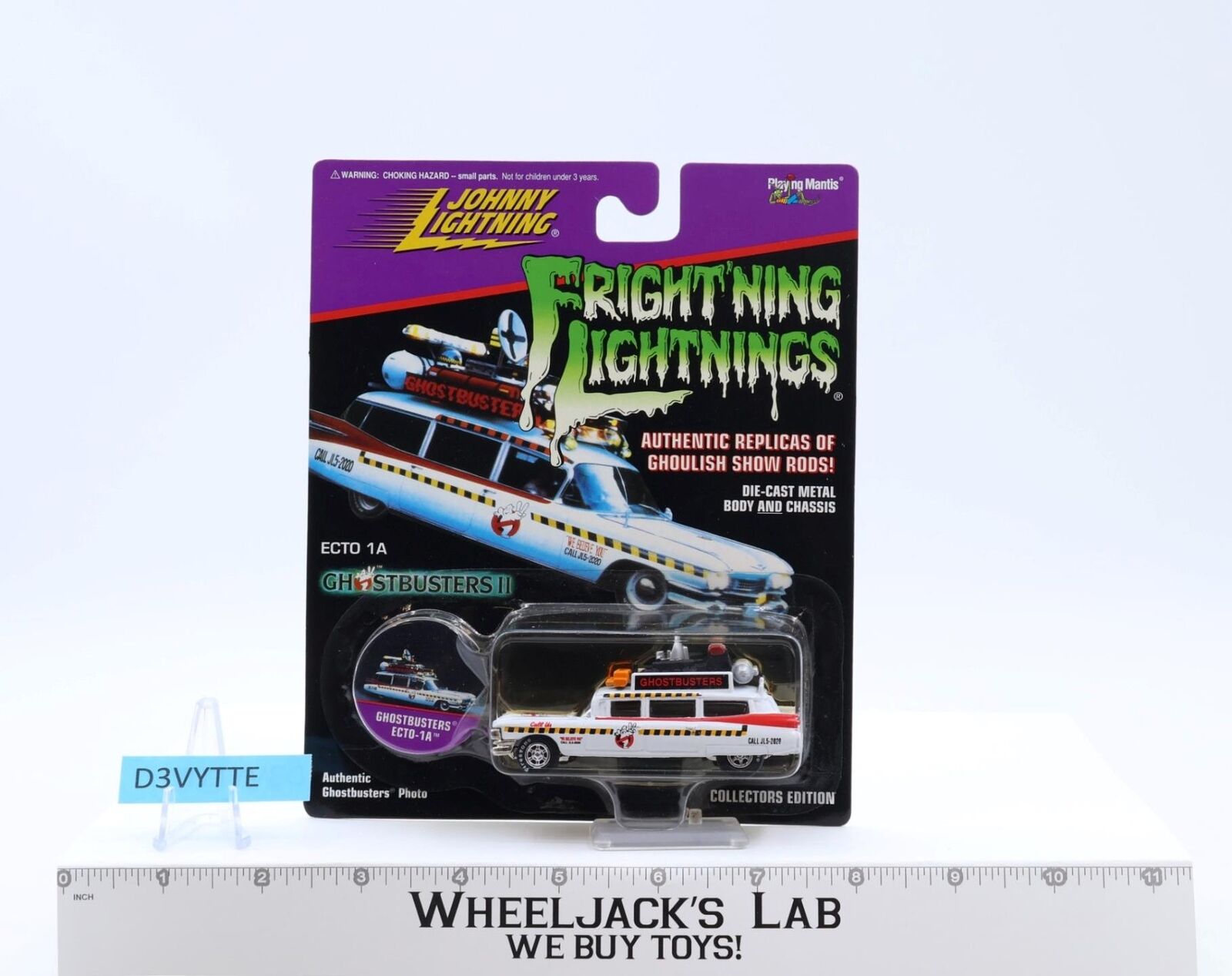 Johnny Lightning Fright'ning Lightnings Ghostbusters Ecto-1A NEW MOSC 1997 - Wheeljack's Lab