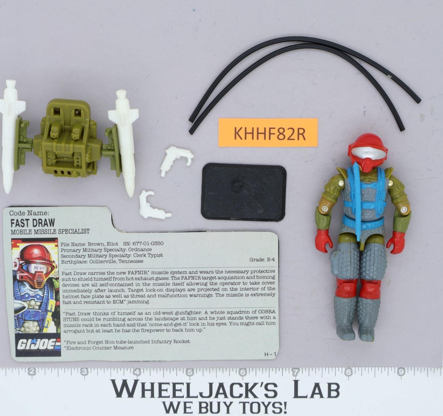 Fast Draw V1 100% Complete G.I. Joe 1987 Hasbro Vintage Action Figure ...