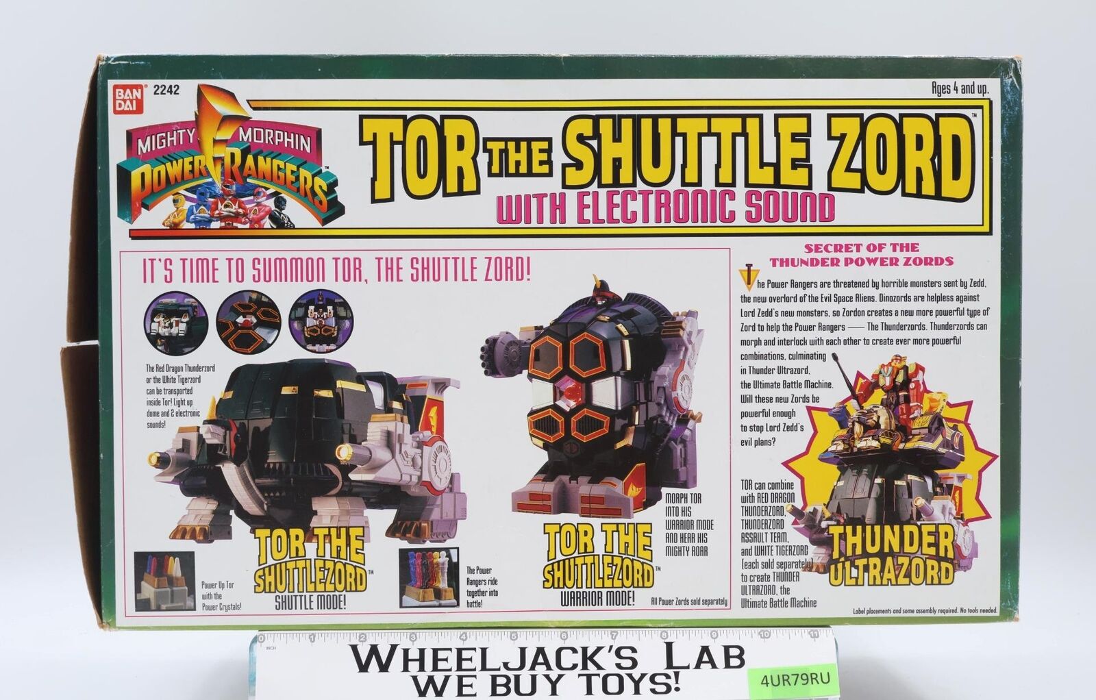 Tor the Shuttle Zord 100% Complete Mighty Morphin Power Rangers 1994 ...