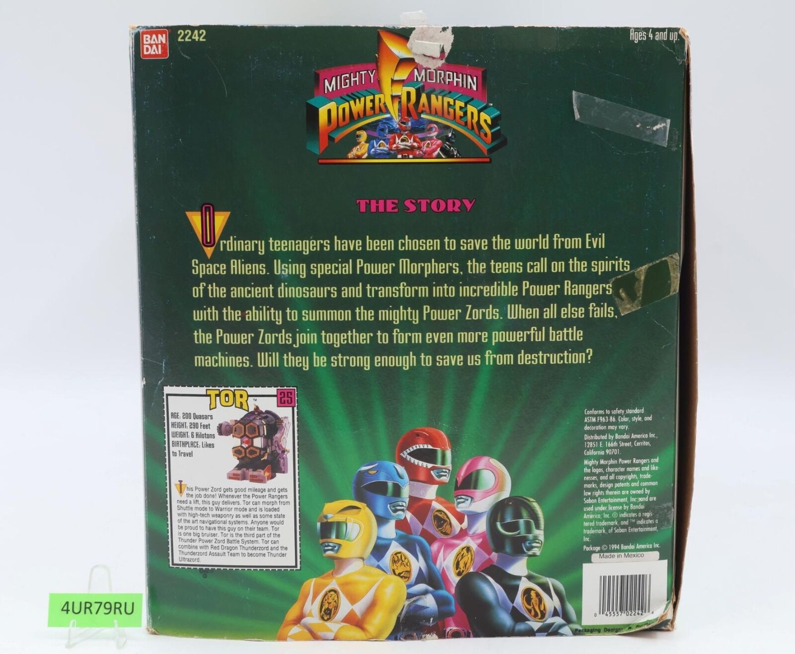 Tor the Shuttle Zord 100% Complete Mighty Morphin Power Rangers 1994 ...