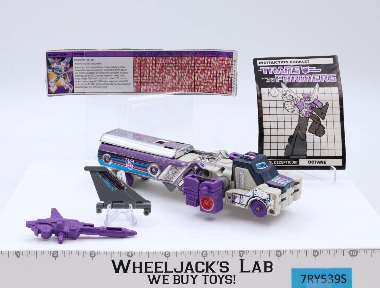 Octane 100% Complete Vintage 1986 G1 Transformers Hasbro Action Figure ...