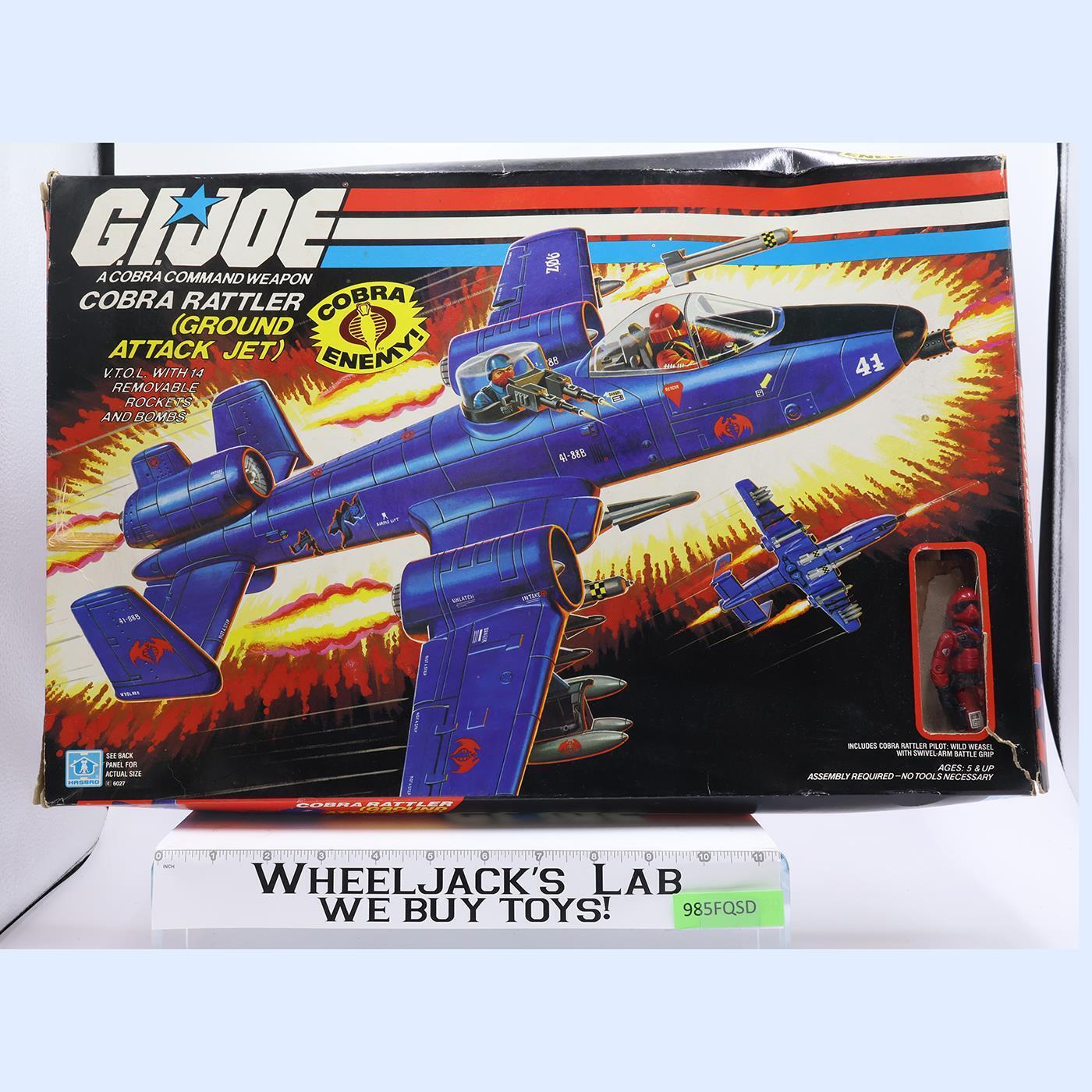 Cobra Rattler W/ Wild Weasel GI Joe 1984 Hasbro Action Figure Vehicle ...