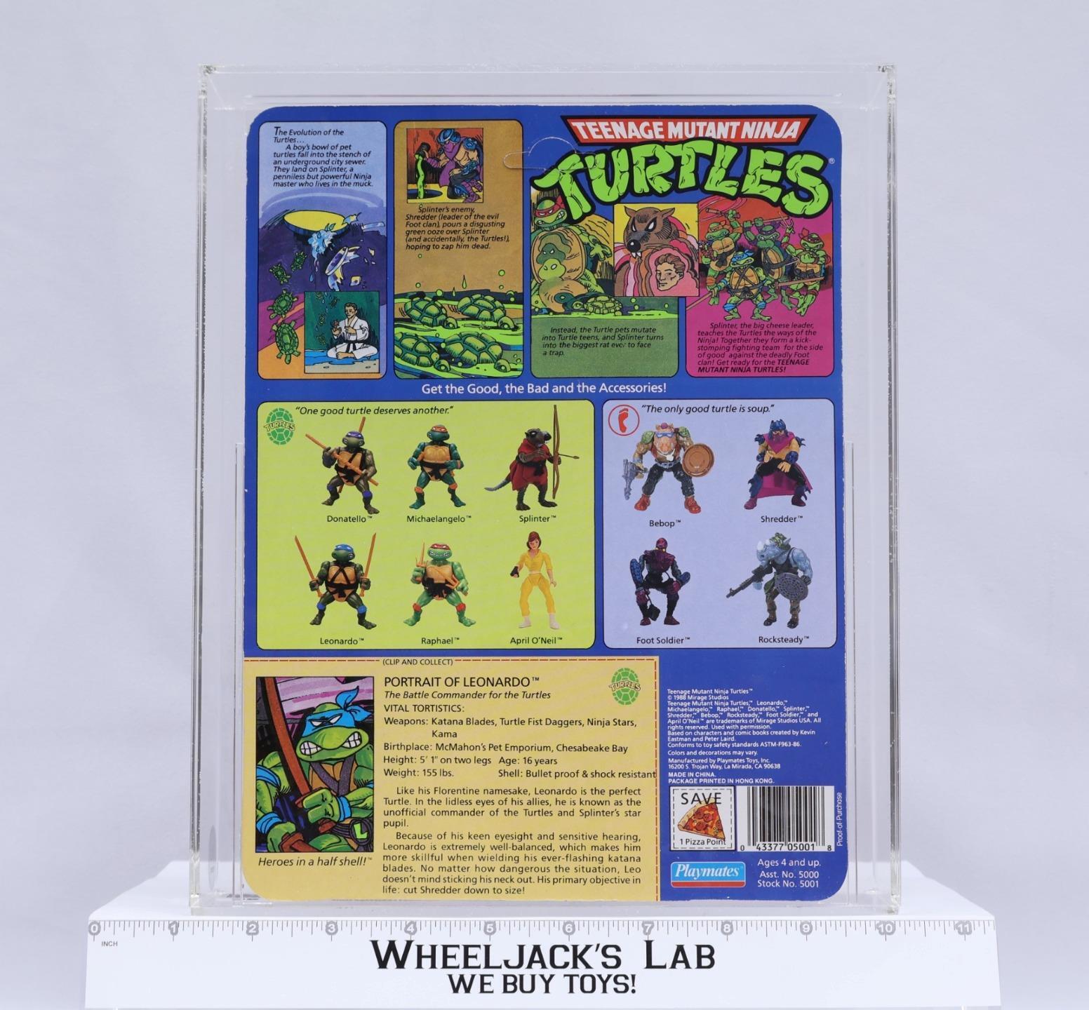 Leonardo CAS GRADED 80 80/80/90 10-Back TMNT 1988 Playmates Toys Action ...