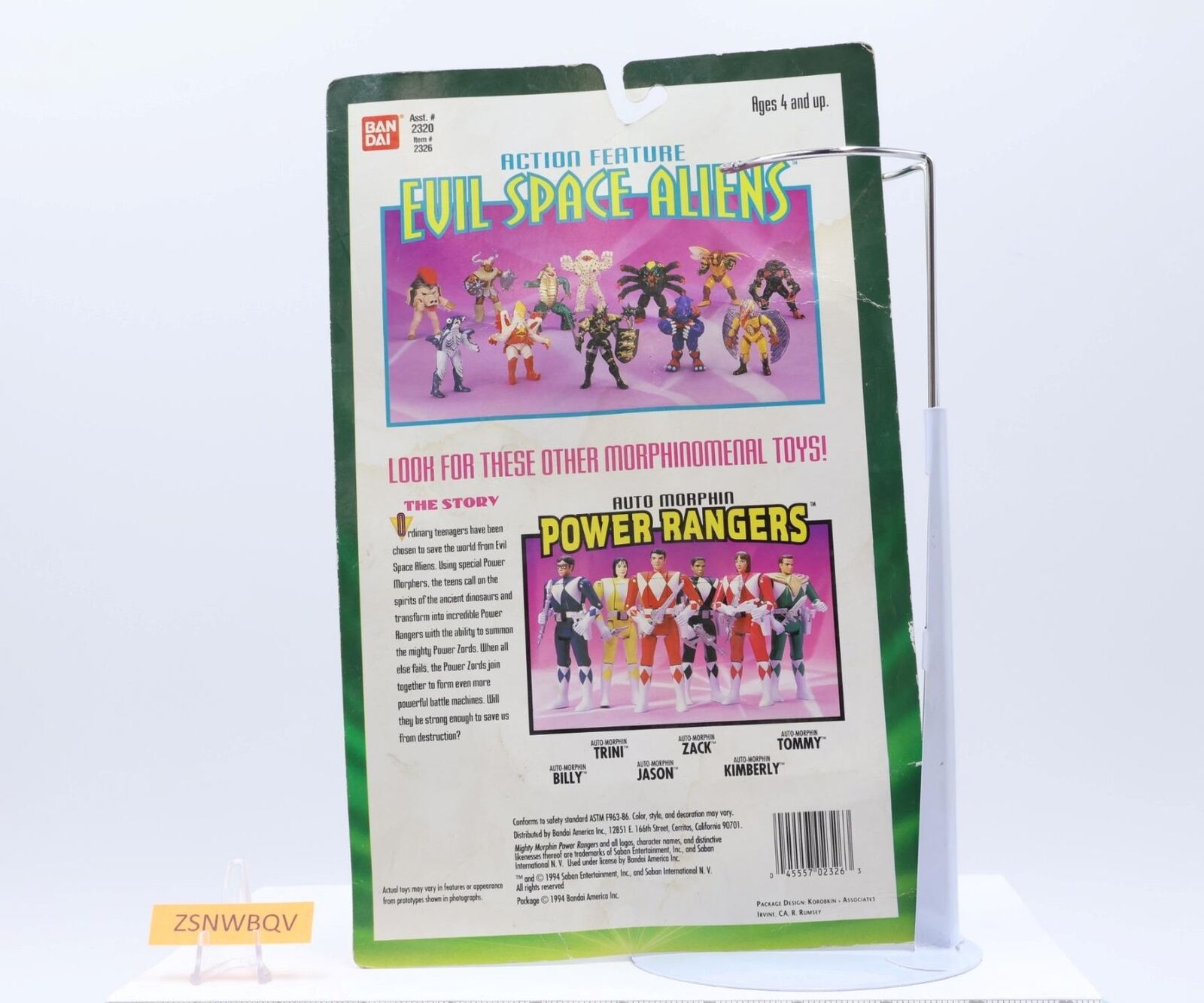 Eye Popping Eye Guy Evil Space Aliens Mighty Morphin Power Rangers 1994 ...