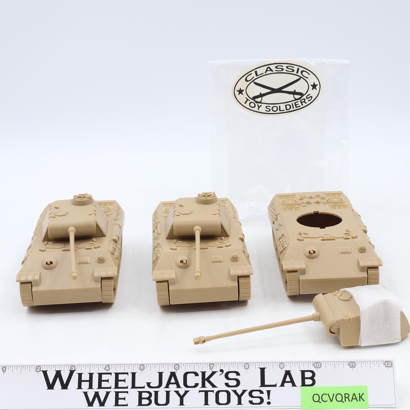 Lot of 3 Tan German Panzer Tanks WWII Plastic Toy Soldiers CTS 7.5 ...