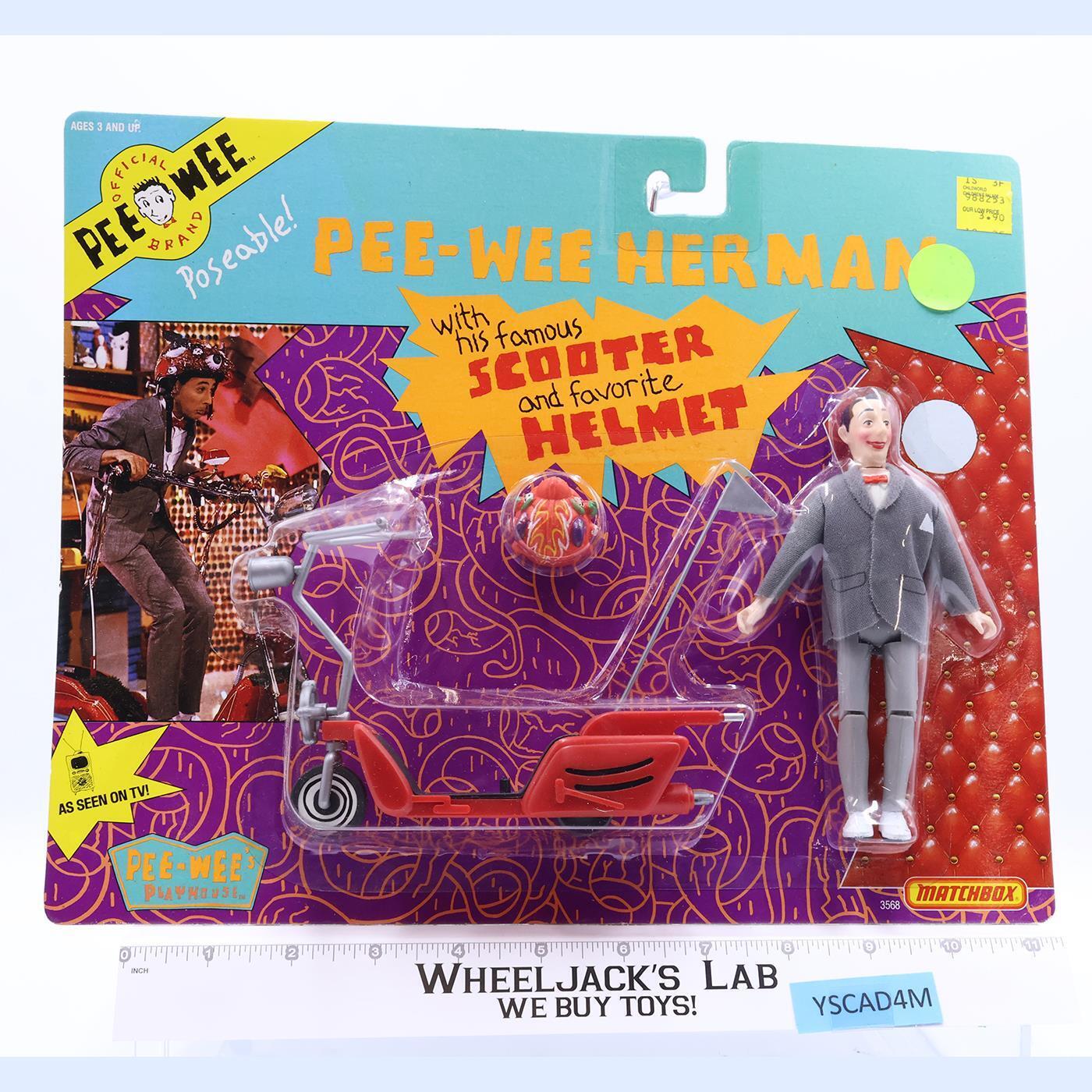 Pee-Wee Herman W/ Scooter & Helmet Pee-Wee's Playhouse 1988 Matchbox NEW SEALED - Wheeljack's Lab