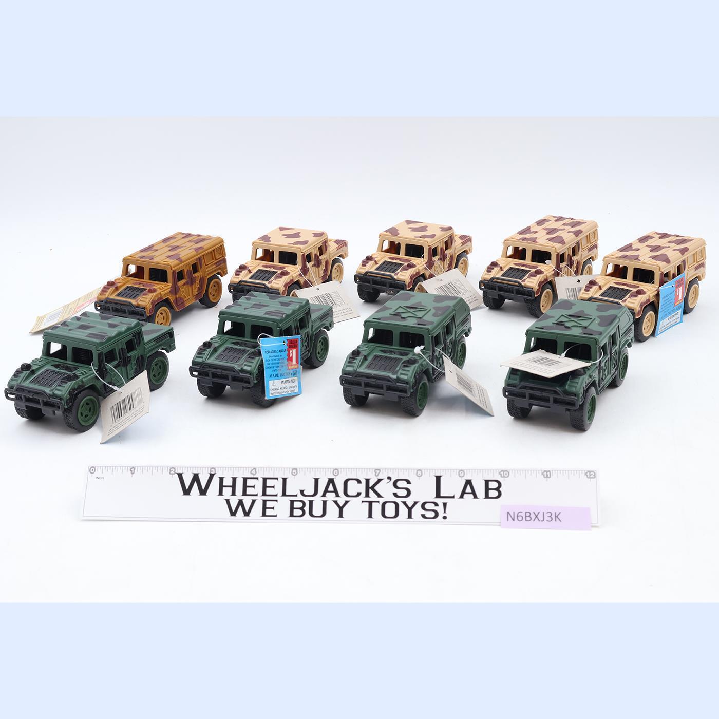 Lot of 9 Military Humvees Dollar General Brand Plastic Toy Vehicles NEW ...