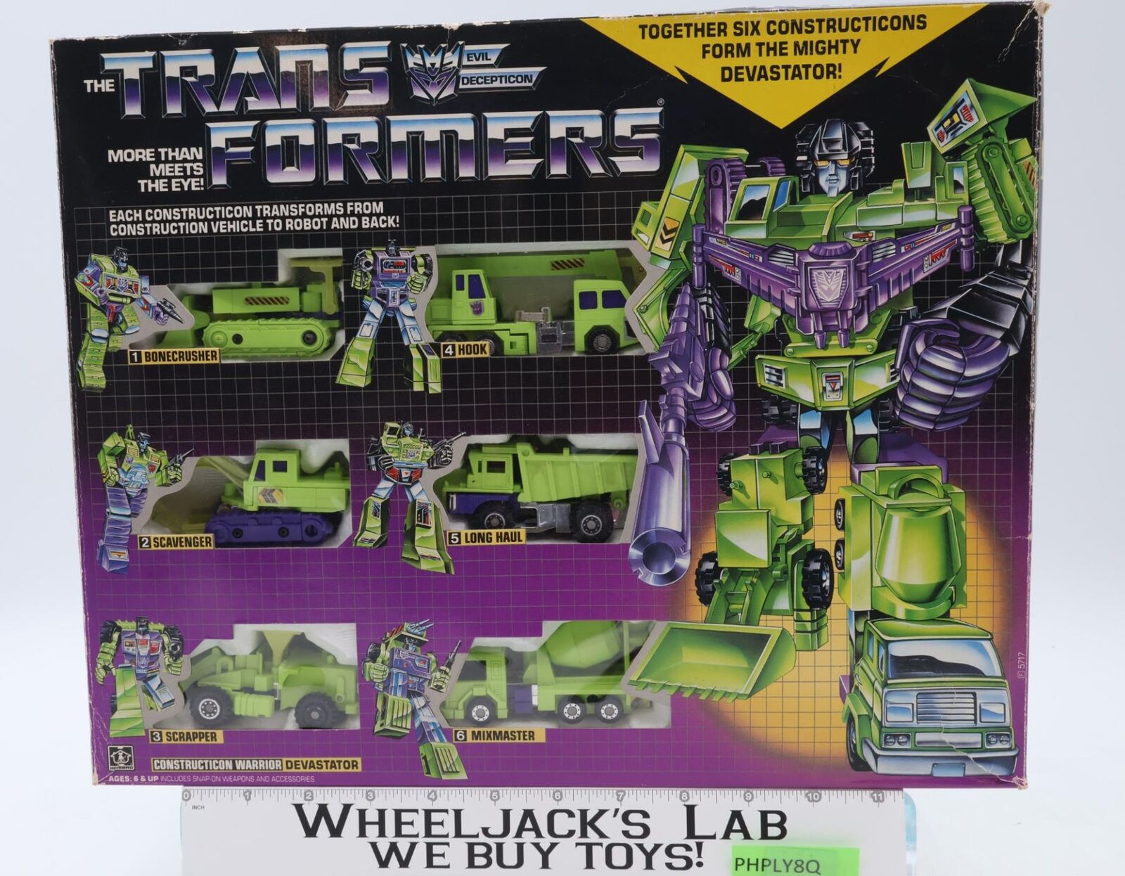 Devastator 100% Complete W/Box & Insert 1985 Vintage G1 Transformers ...