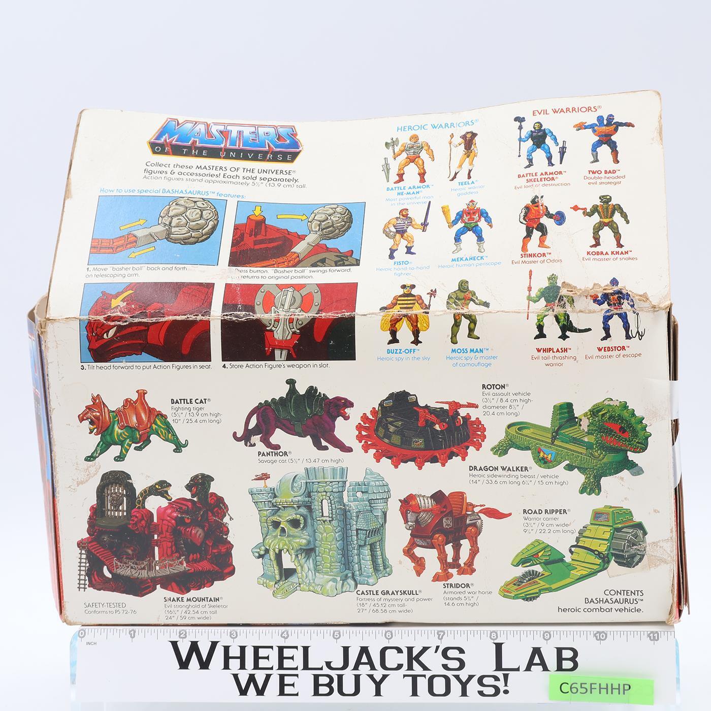 Bashasaurus Complete He-Man Masters of the Universe MOTU Mattel Action Figure - Wheeljack's Lab
