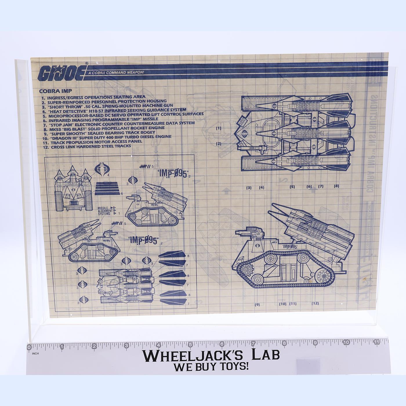 Cobra IMP 1988 ORIGINAL Instructions Blueprints G.I. Joe Hasbro Action ...