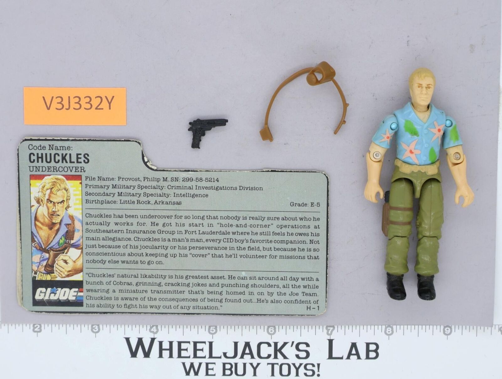 Chuckles V1 100% Complete G.I. Joe 1987 Hasbro Vintage Action Figure ...