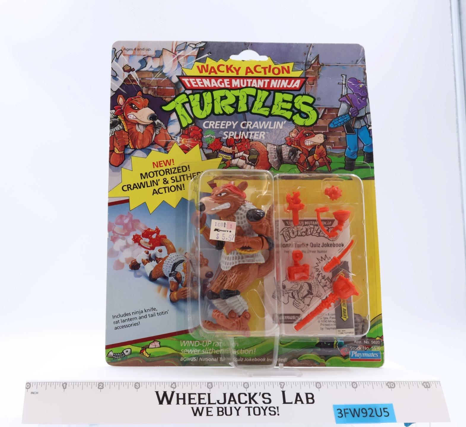 Creepy Crawlin' Splinter Wacky Action TMNT 1990 Playmates Figure NEW ...