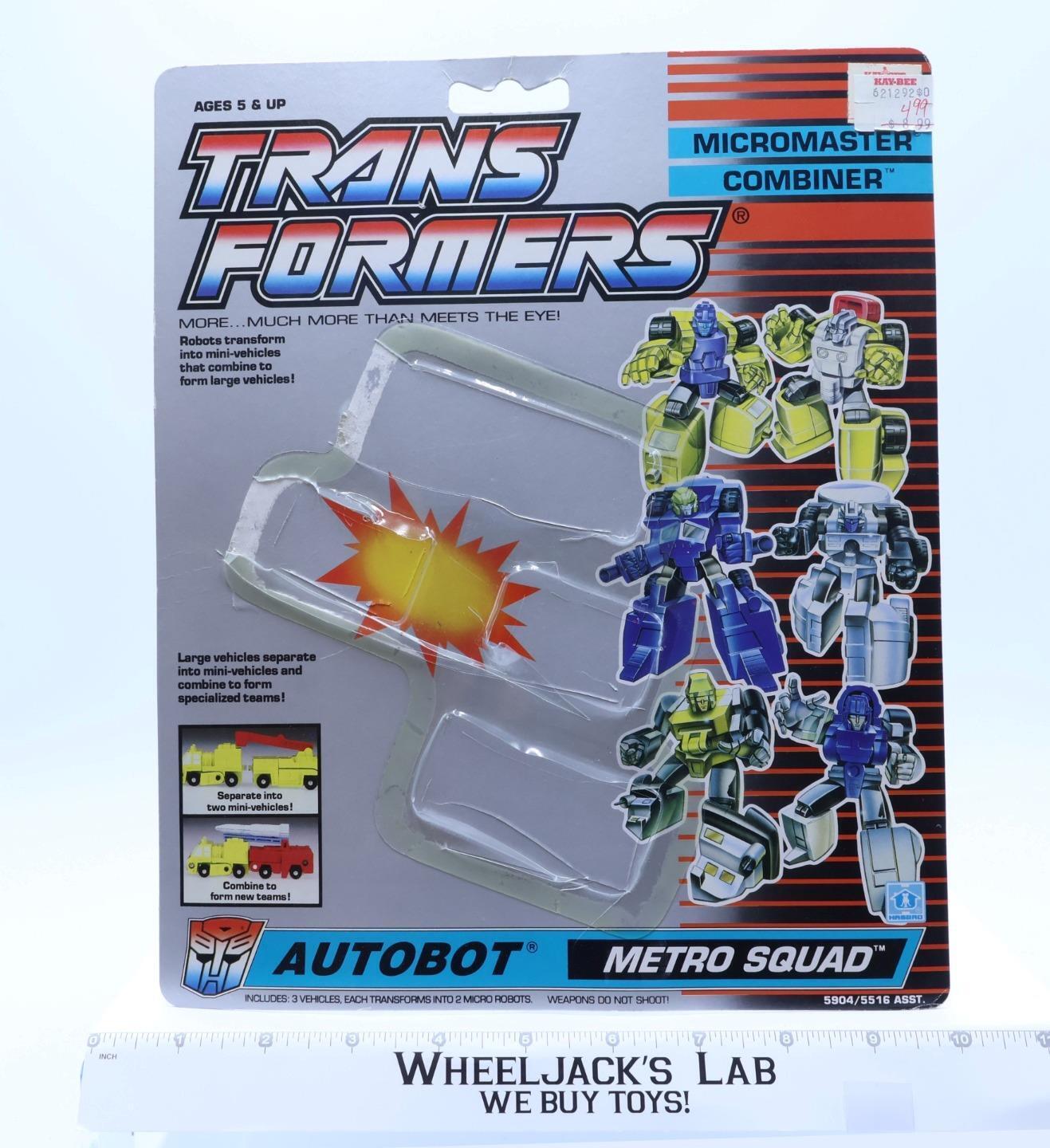 Metro Squad Cardback 1989 Vintage Hasbro G1 Transformers Action Figure ...