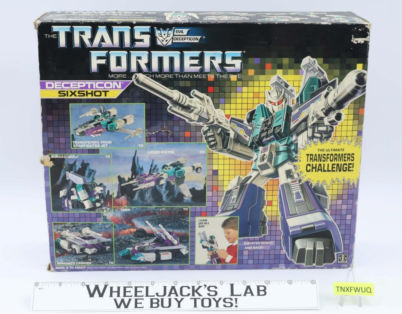 Sixshot 100% Complete W BOX 1987 Vintage Hasbro G1 Transformers Action ...