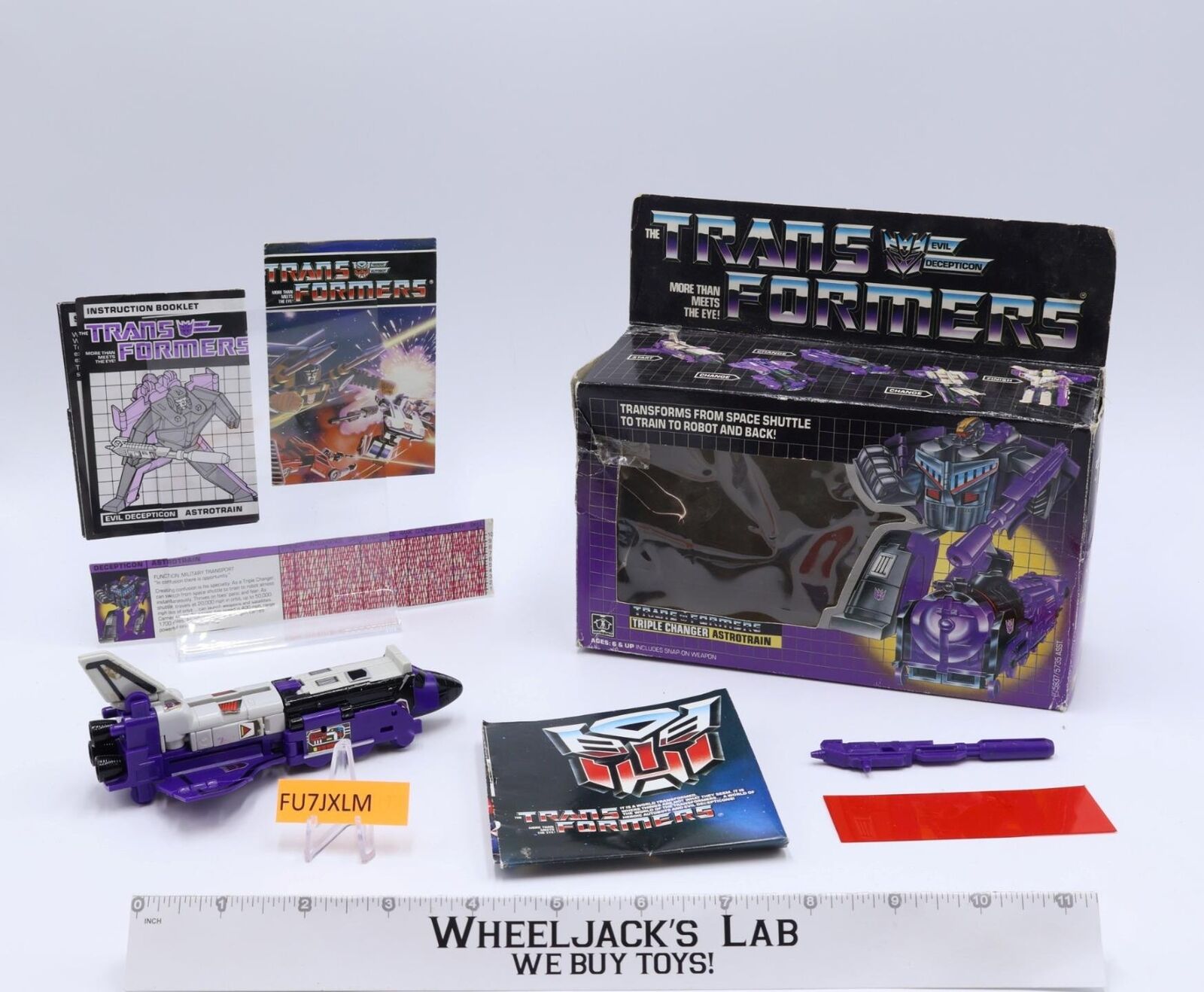 Astrotrain w/Box 100% Complete 1985 Vintage Hasbro G1 Transformers ...