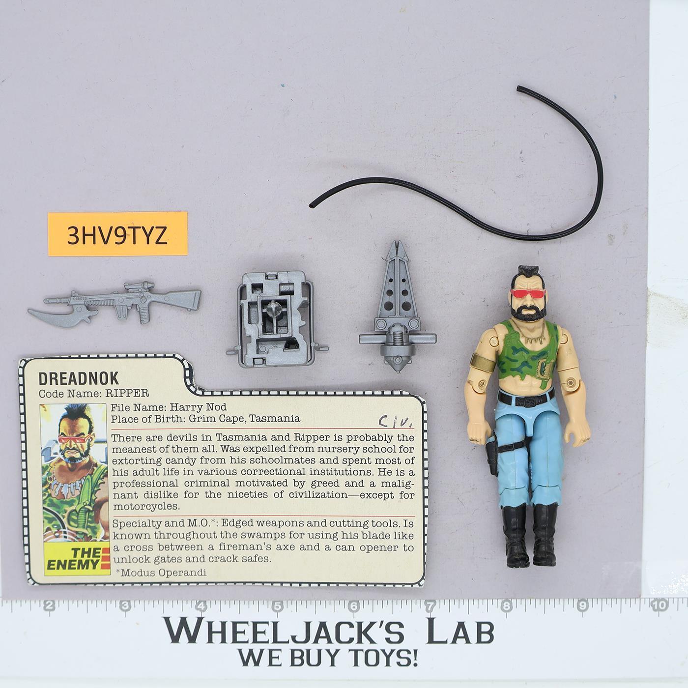 Ripper V1 100% Complete G.I. Joe 1985 Hasbro Vintage Action Figure ...