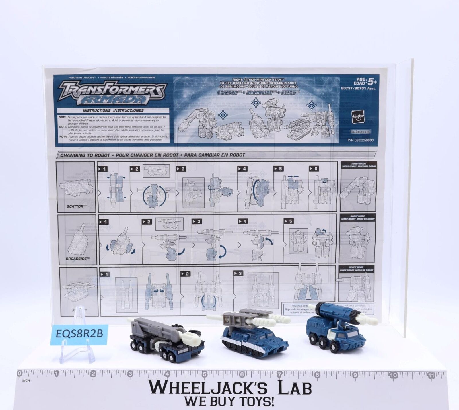 Night Attack Team Mini-Cons 100% Complete Transformers Armada 2002 ...