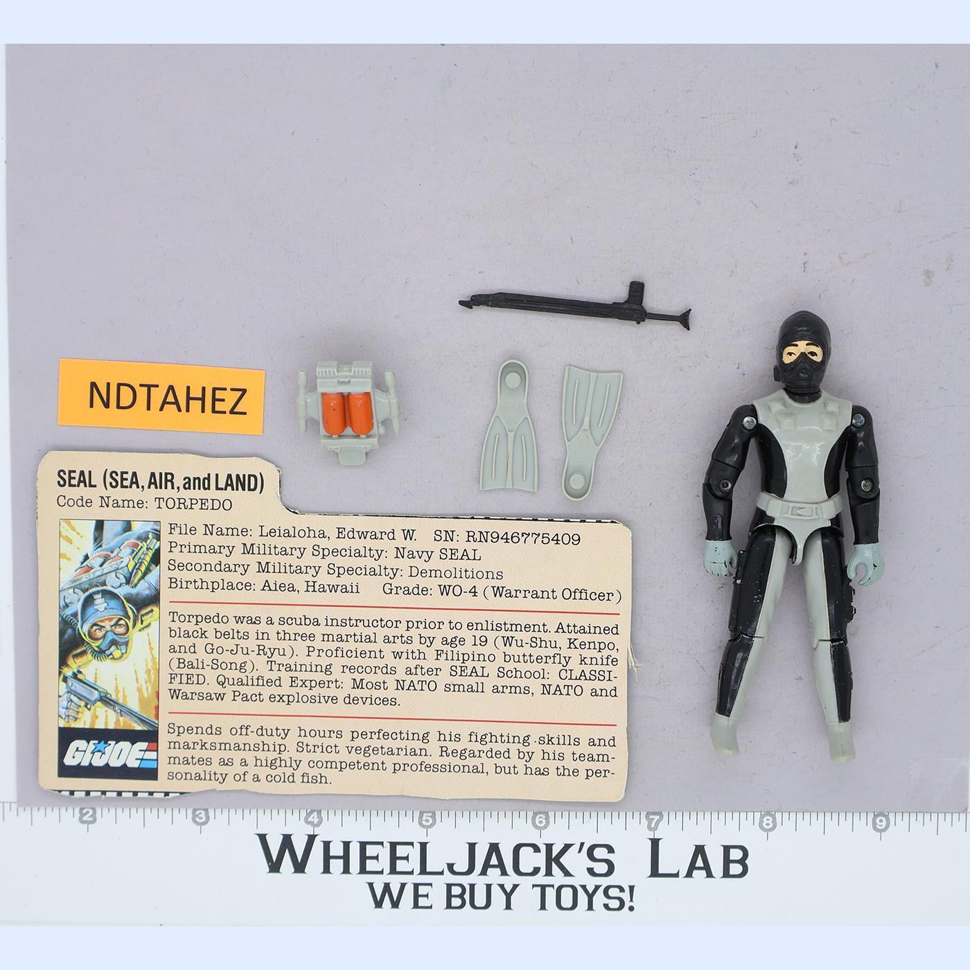 Torpedo V1 100% Complete G.I. Joe 1983 Hasbro Vintage Action Figure ...