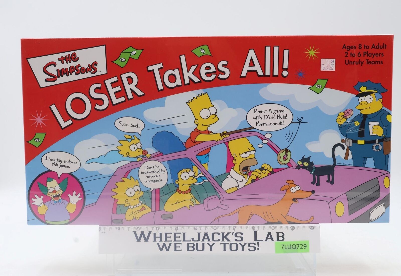 The Simpsons Loser Takes All 2001 Rose Art Board Game NEW SEALED ...