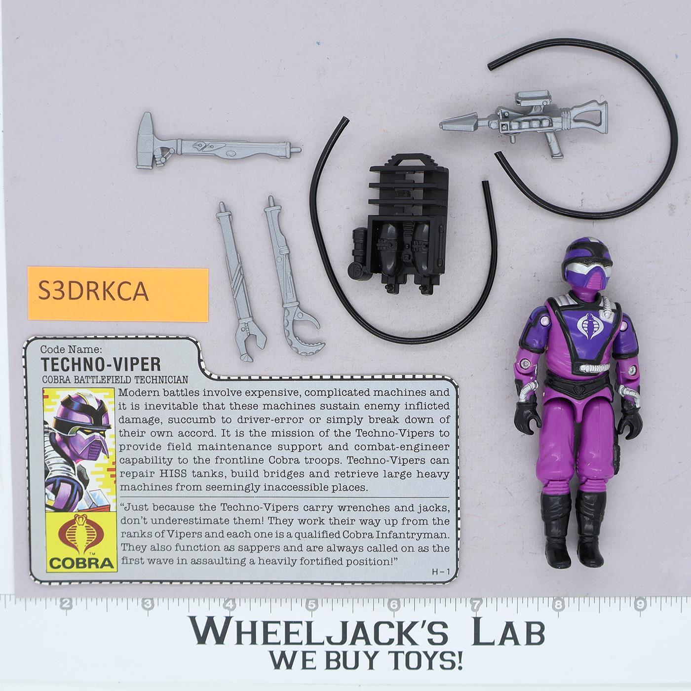 Techno-Viper V1 100% Complete G.I. Joe 1987 Hasbro Vintage Action ...