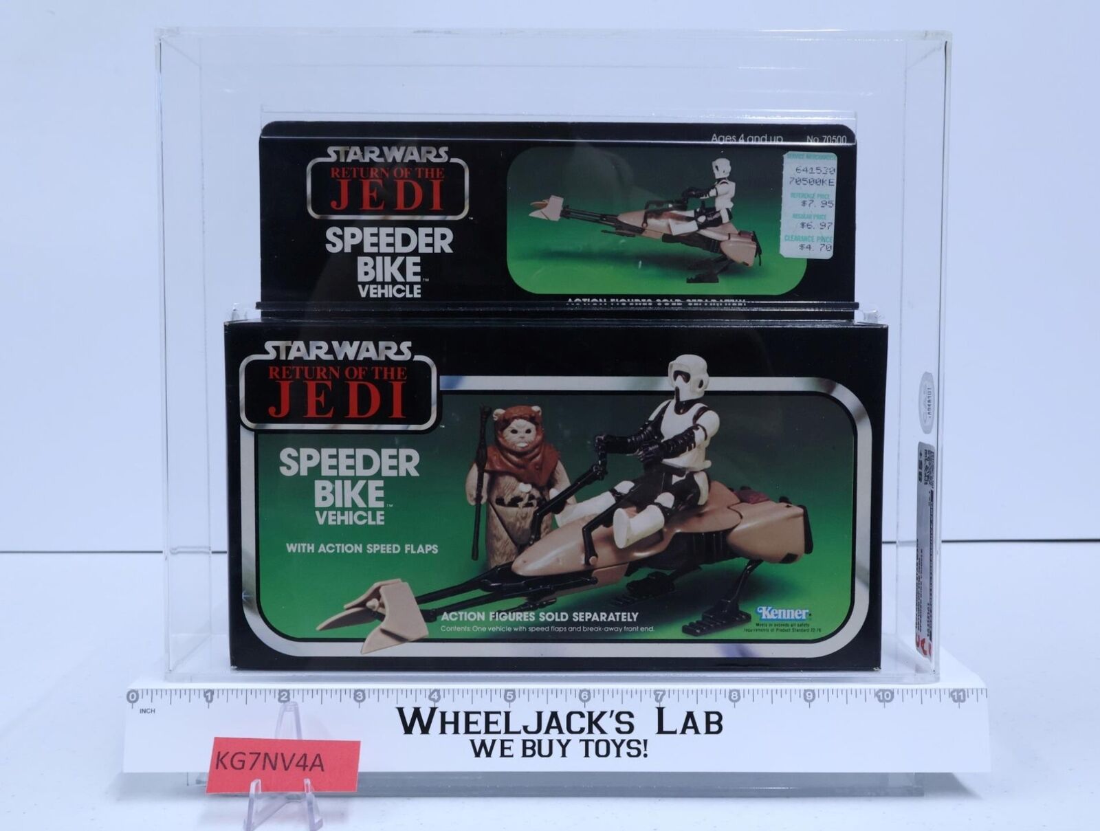 Speeder Bike CAS GRADED 85+ Star Wars ROTJ 1983 Kenner Vehicle NEW SEALED - Wheeljack's Lab