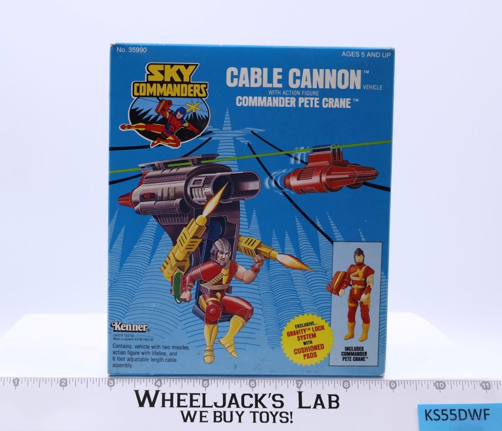 Cable Cannon W/ Pete Crane Sky Commanders 1987 Kenner Vehicle NEW SEALED - Wheeljack's Lab