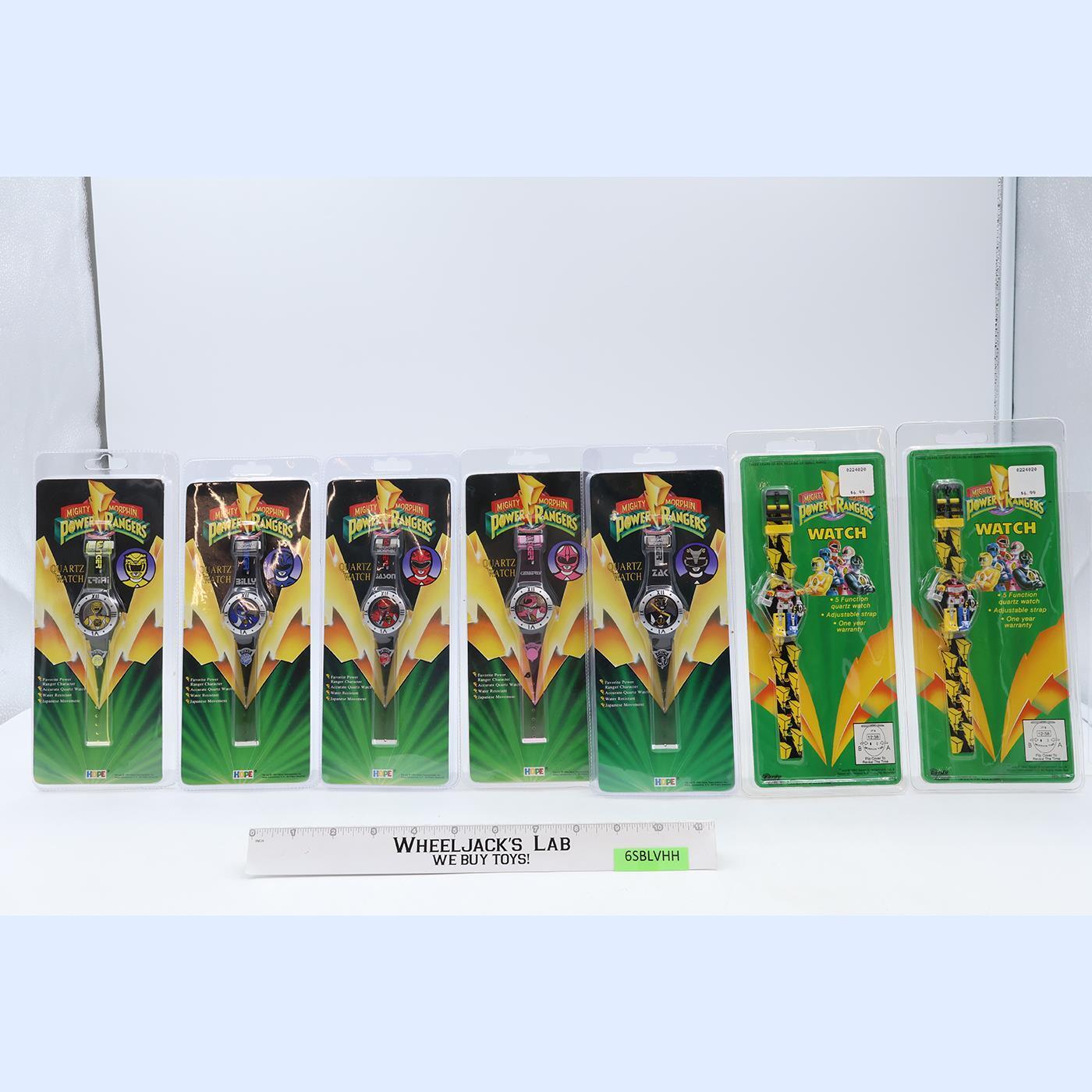 Lot of 7 Quartz Watches Mighty Morphin Power Rangers 1994 Hope Ind. NEW ...