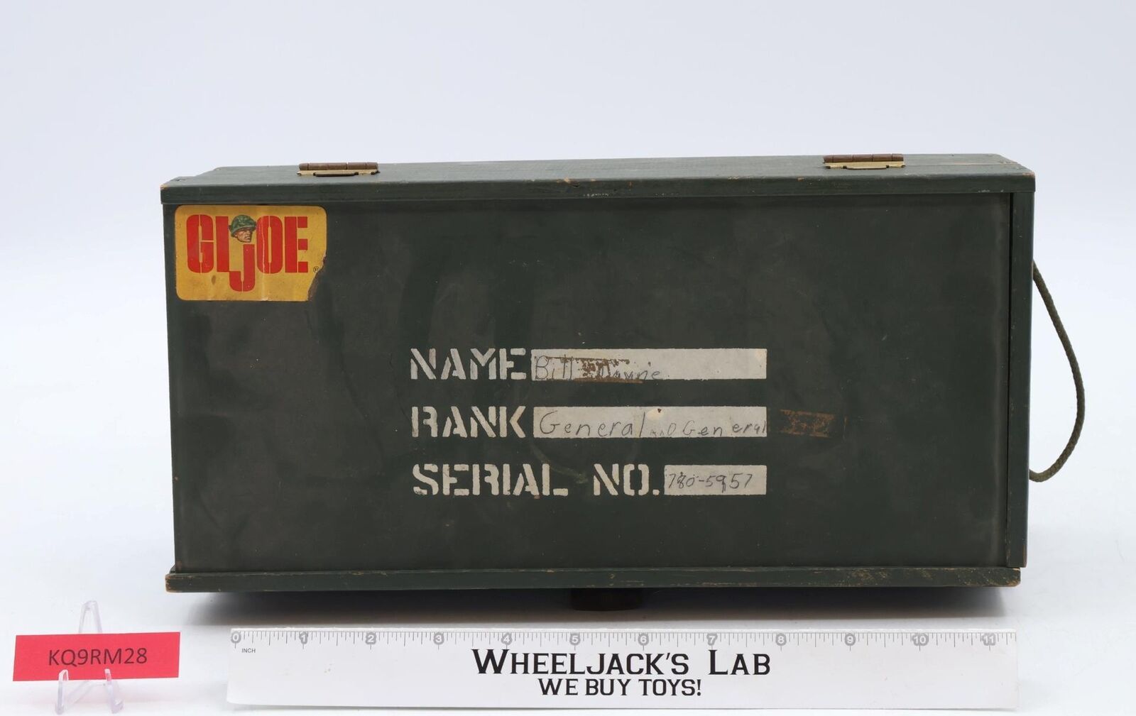 Wooden Footlocker Foot Locker W/Gear Tray 1964 GI Joe ARAH Hasbro ...