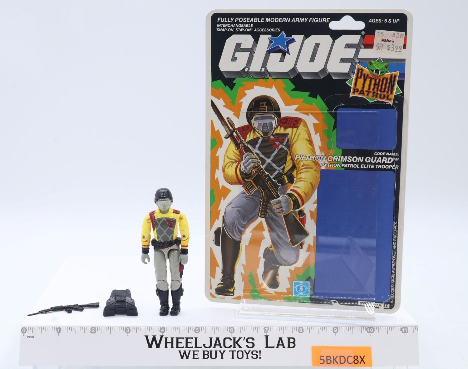 Python Crimson Guard V2 Complete W/ Cardback 1989 G.I. Joe Hasbro ...