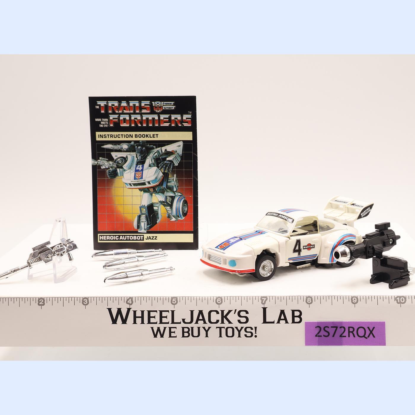 Jazz CIRCLE STAMP 100% Complete Vintage 1984 G1 Transformers Hasbro Figure - Wheeljack's Lab