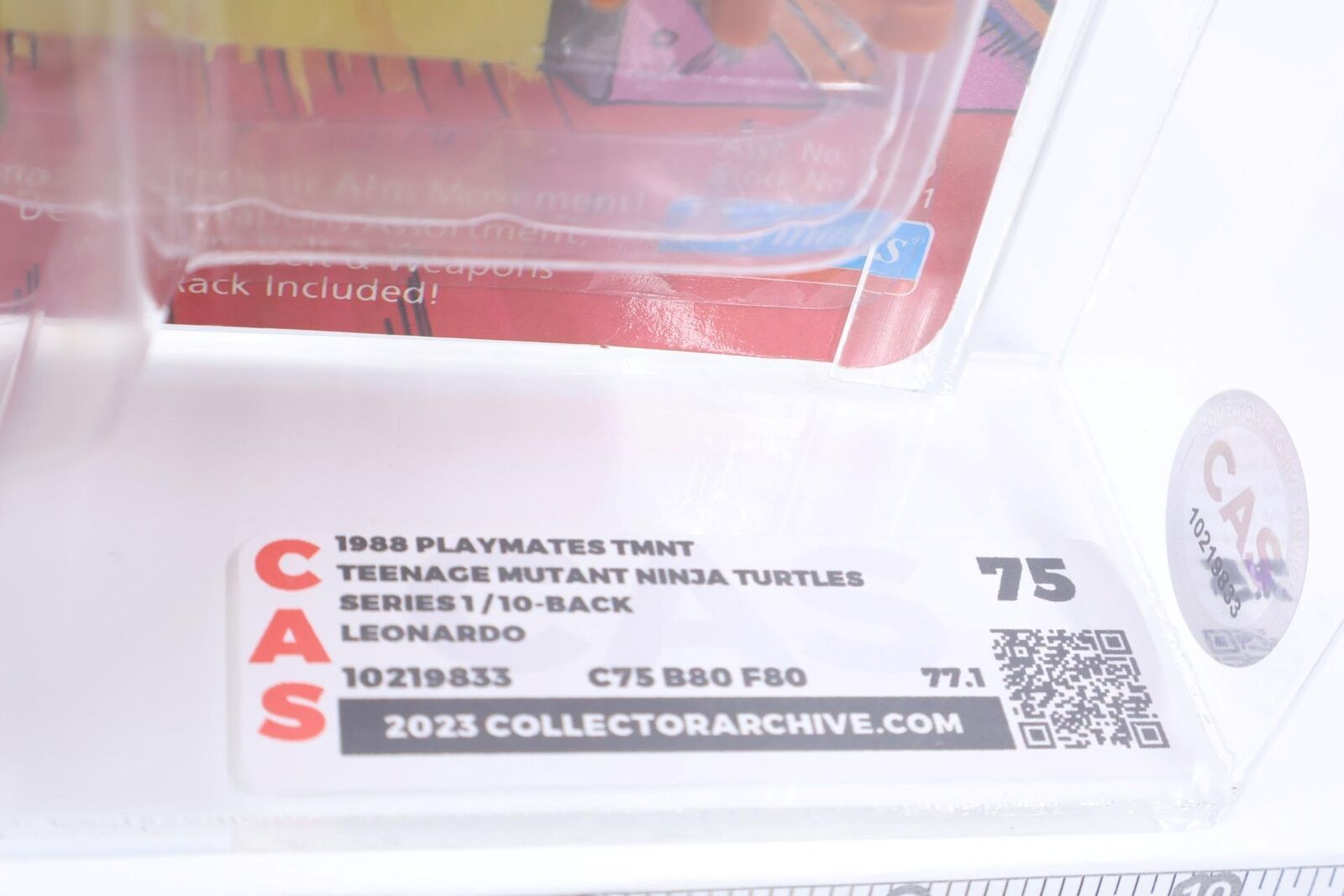 Leonardo CAS GRADED 75 75/80/80 10-Back TMNT 1988 Playmates Toys Action ...