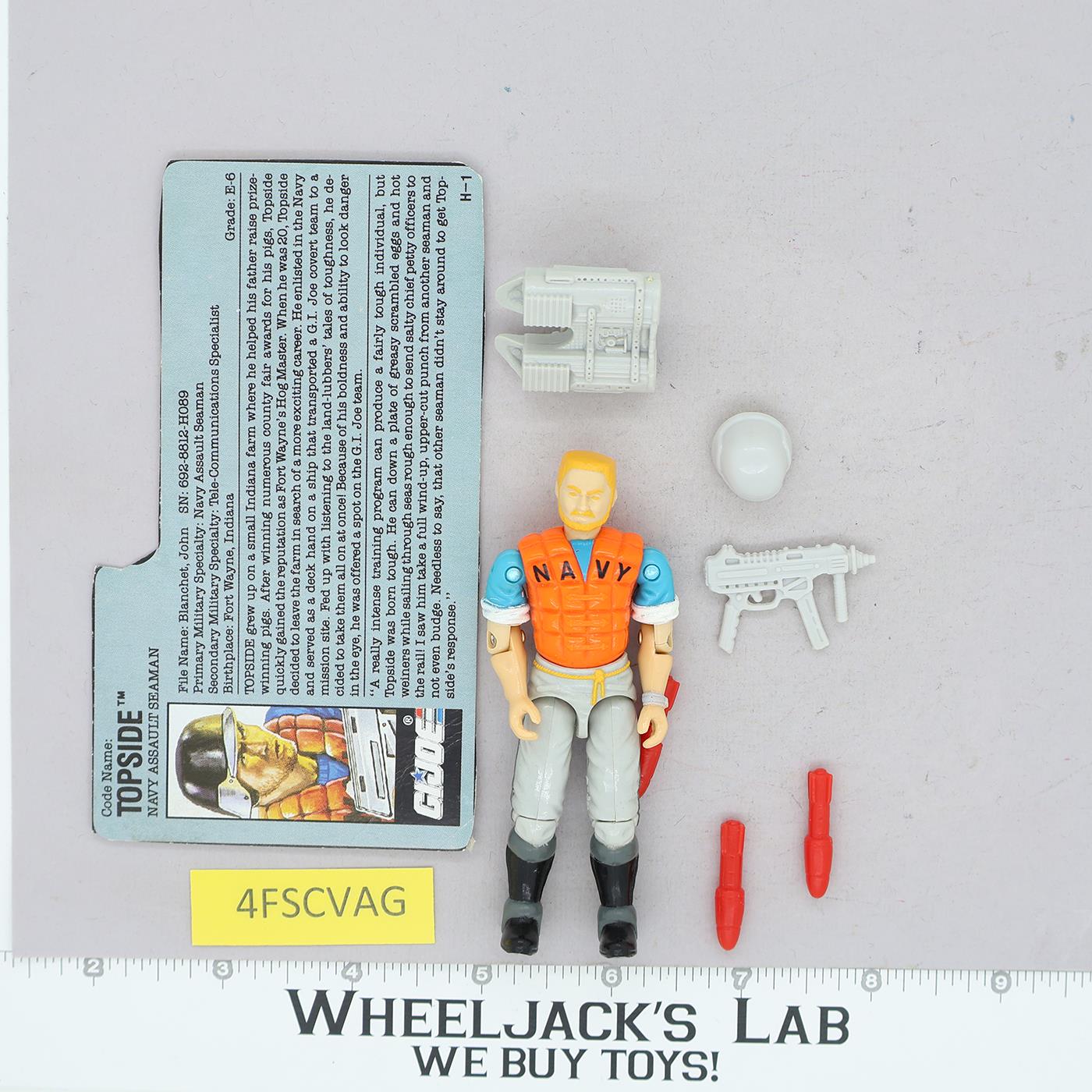 Topside V1 100% Complete G.I. Joe 1990 Hasbro Vintage Action Figure ...