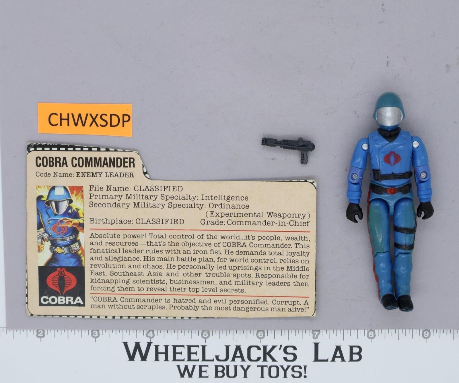 Cobra Commander V1.5 100% Complete G.I. Joe 1983 Hasbro Vintage Action ...