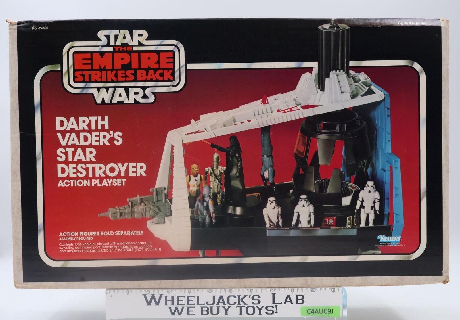 Darth Vader's Star Destroyer 100% Complete WORKS Star Wars 1980 Kenner ...