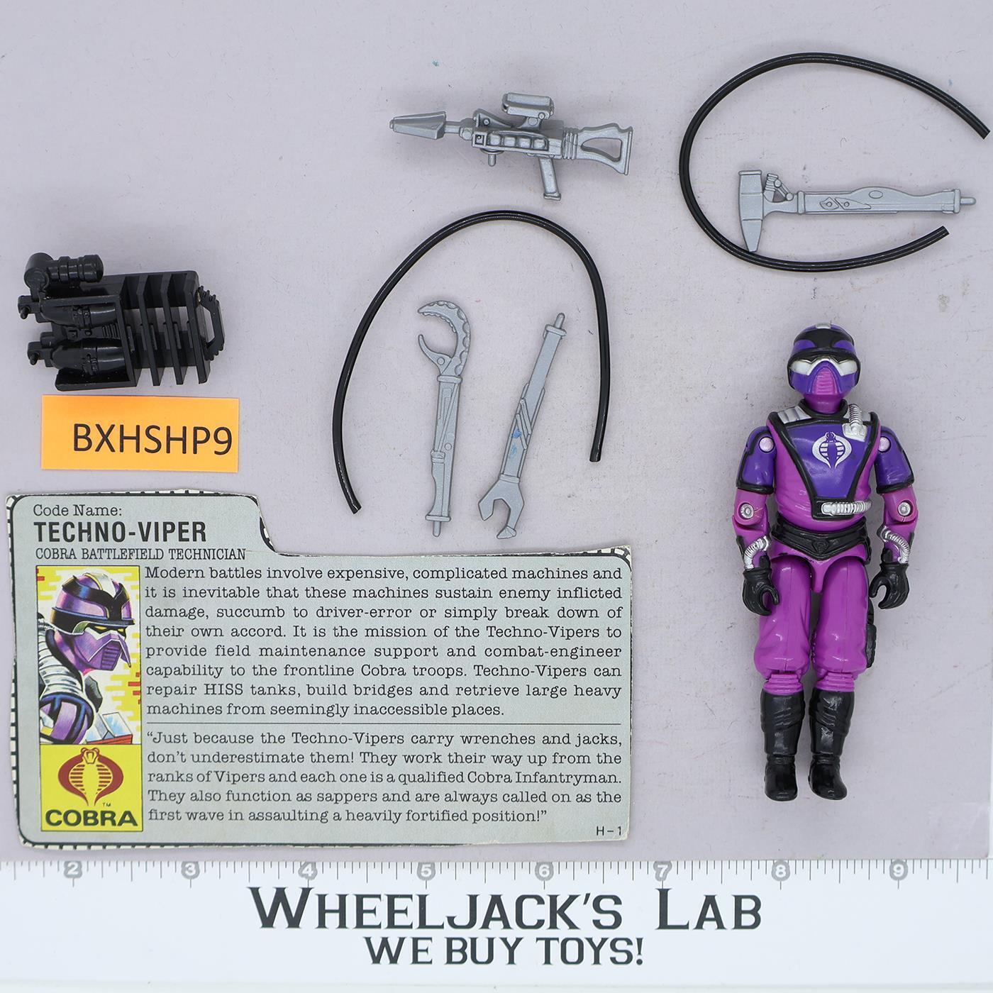 Techno-Viper V1 100% Complete G.I. Joe 1987 Hasbro Vintage Action ...