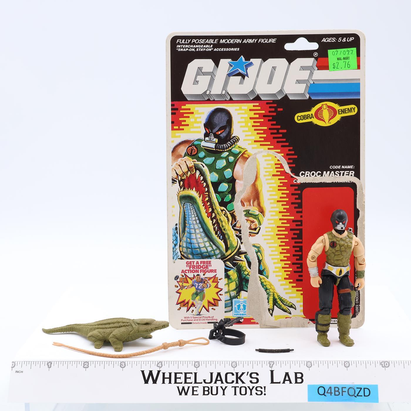 Croc Master V1 100% Complete W/ 34 Cardback G.I. Joe 1987 Hasbro ...