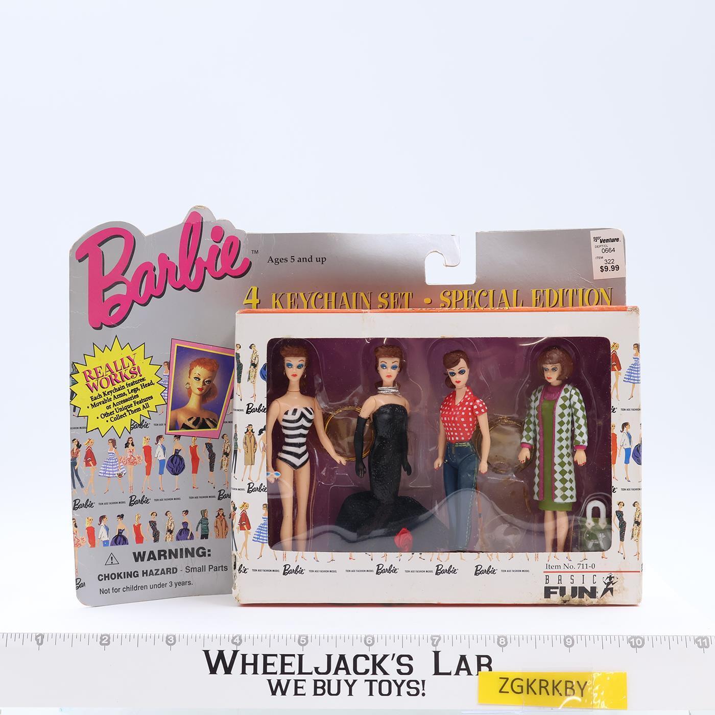#711-0 Barbie 4 Keychain Set 1996 Mattel Basic Fun NEW - Wheeljack's Lab