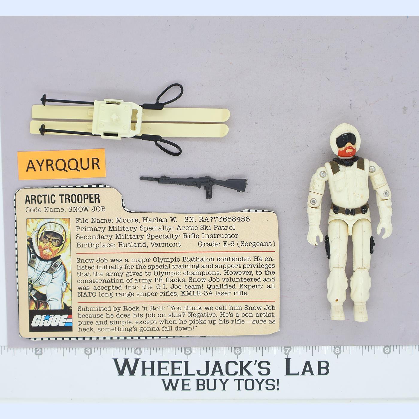 Snow Job V1 100% Complete G.I. Joe 1983 Hasbro Vintage Action Figure ...