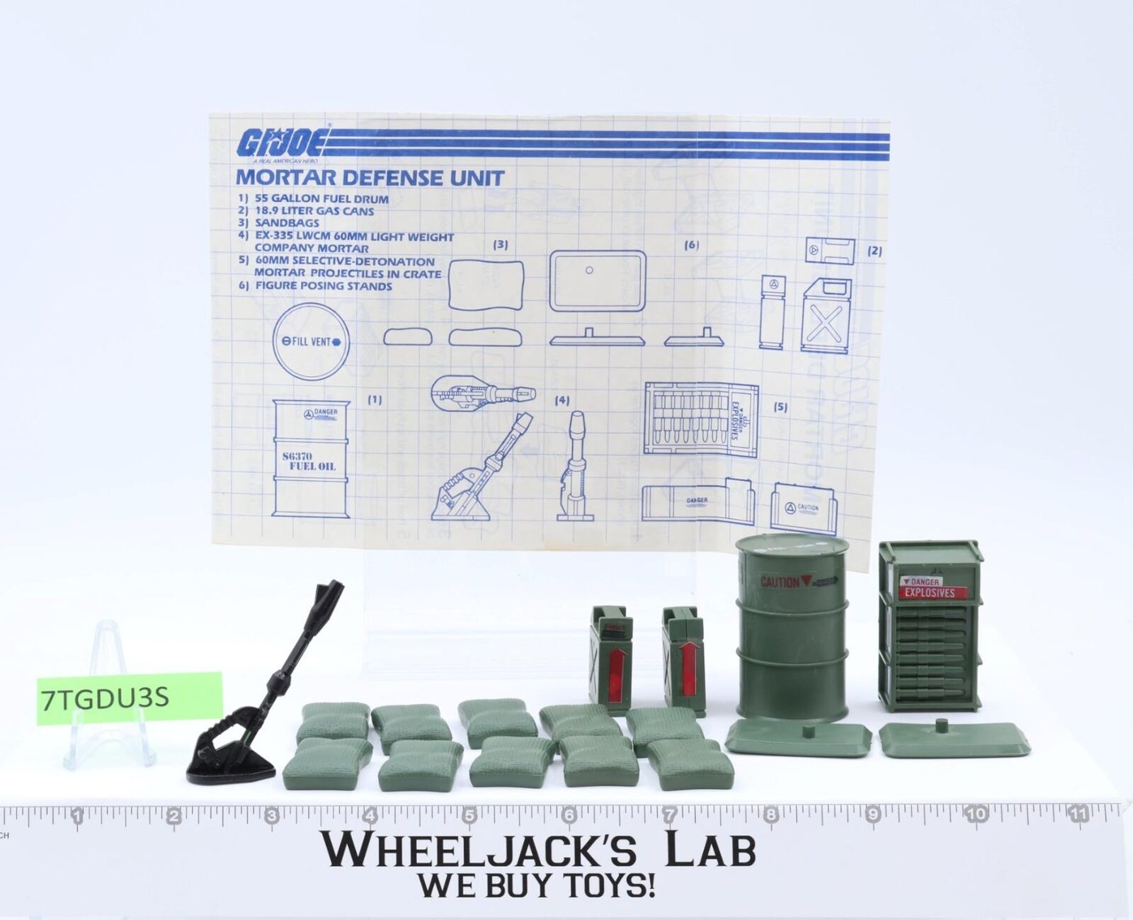 Mortar Defense Unit 100% Complete GI Joe 1984 Hasbro Action Figure ...